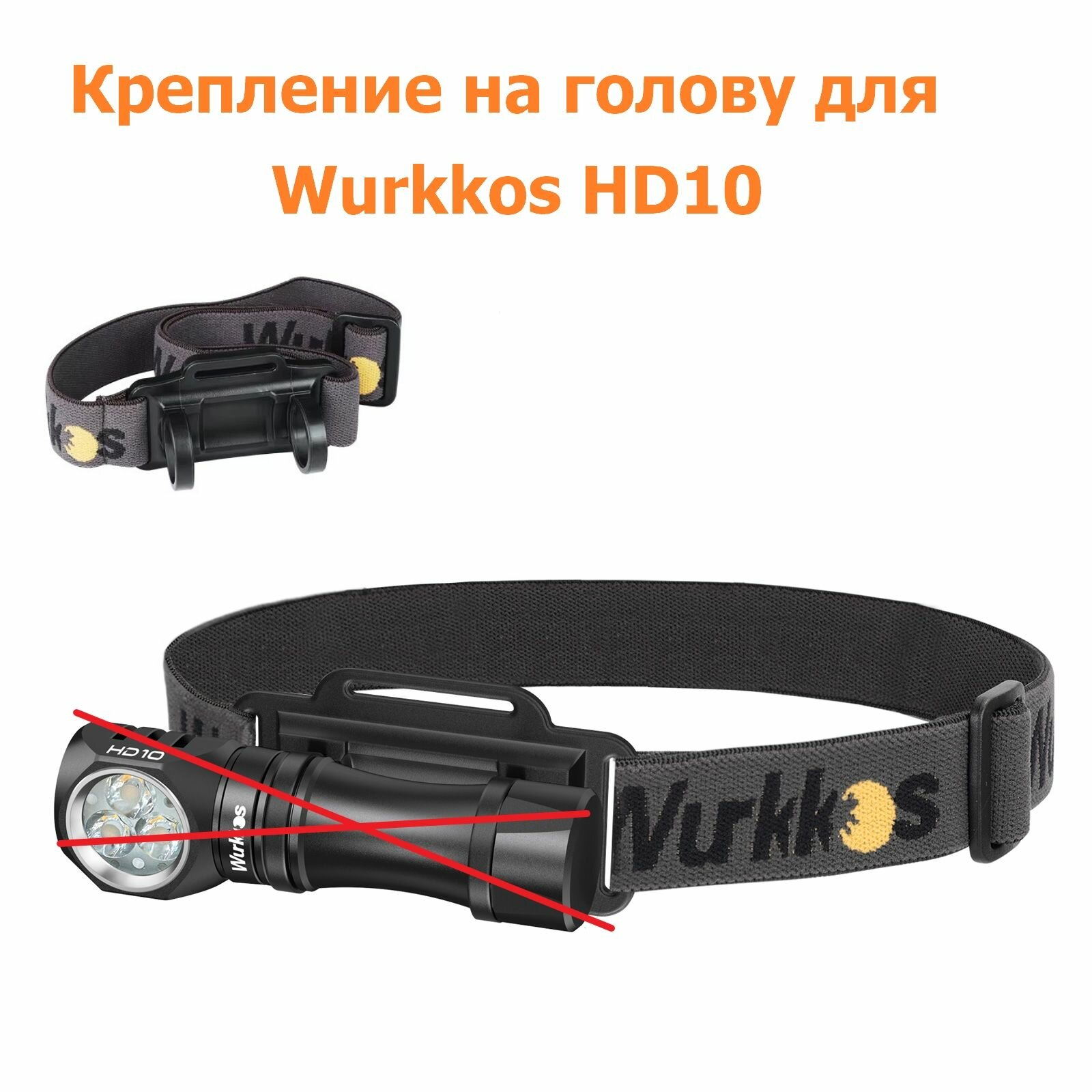 Крепление на голову для фонаря Wurkkos HD10