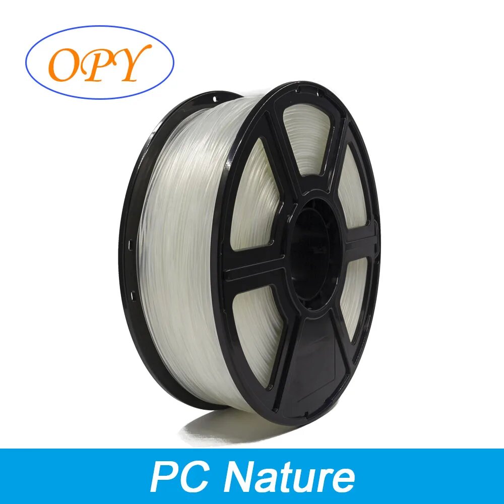OPY PC поликарбонатный филамент для 3D-принтера 1.75 мм 1 кг прозрачный PC Nature