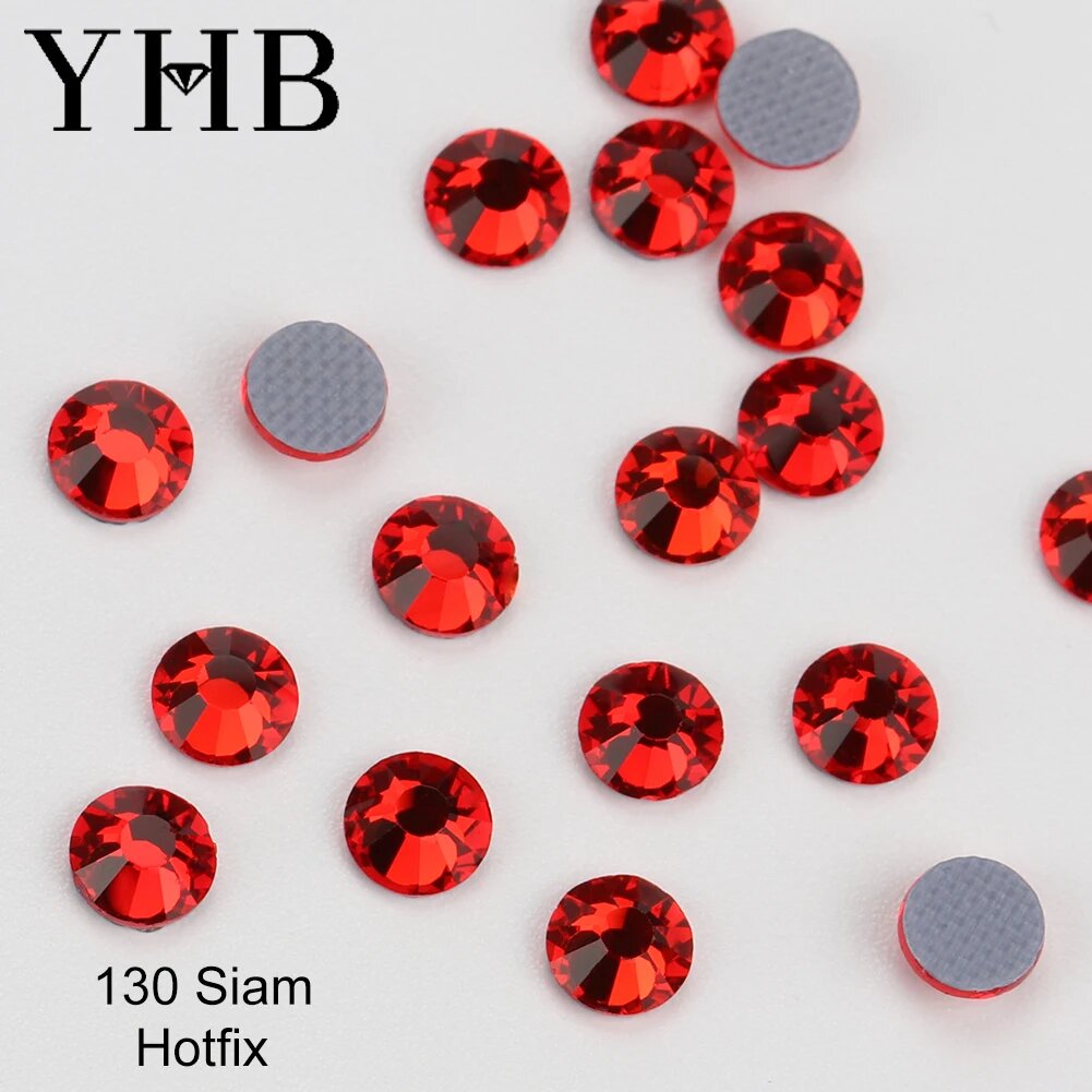 Стразы YHB 130 Siam, 2.4mm SS8, красные, 1440шт
