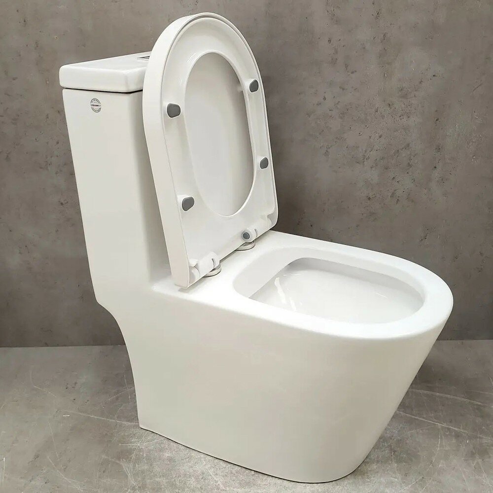 Унитаз Bloomix Prima MD5076R/UF2 Ceramic+ моноблок безободковый — фото 1