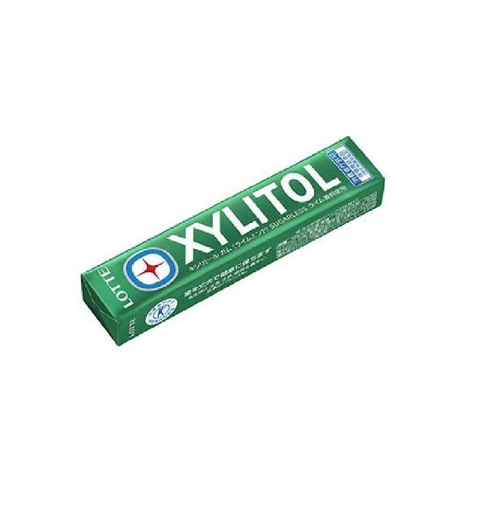 Жевательная резинка LOTTE XYLITOL без сахара со вкусом лайма и мяты 14 подушечек