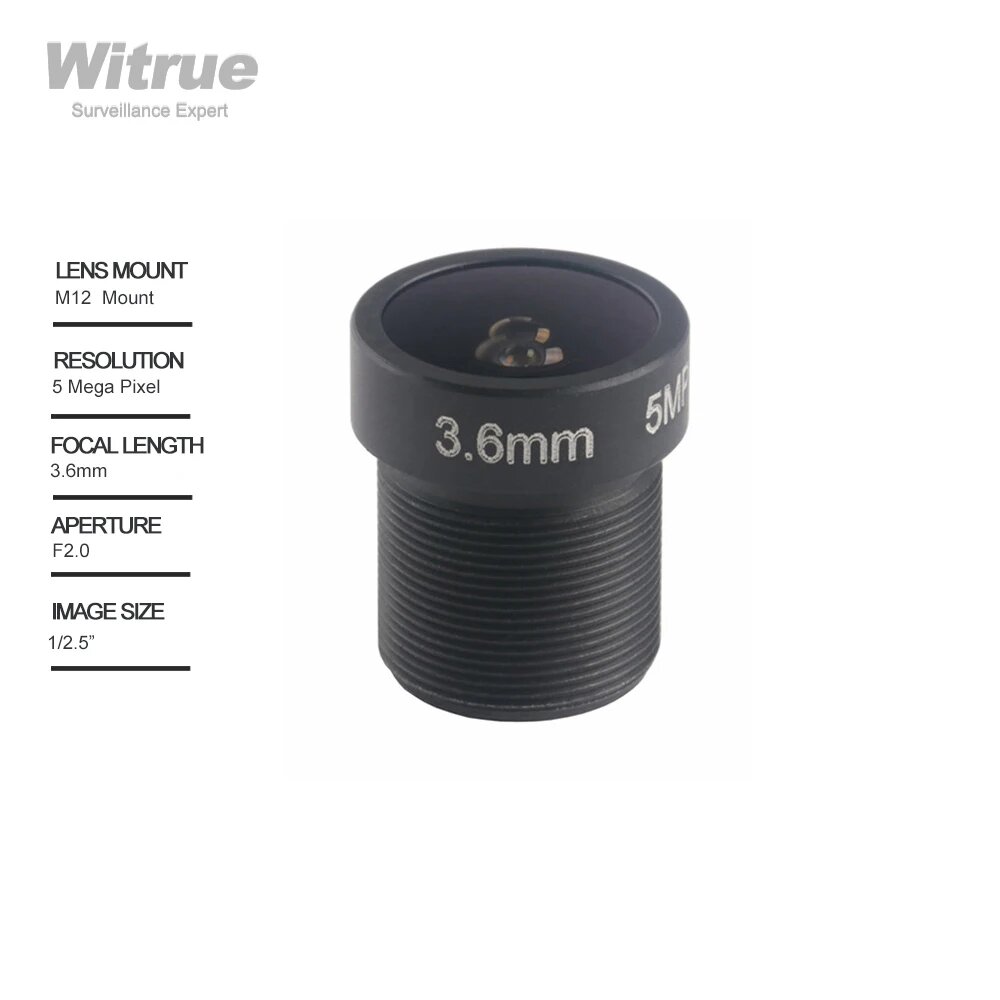 Witrue объектив CCTV 5 мегапикселей 3,6 мм