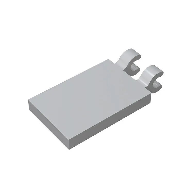 Плитка Gobricks GDS-896 2x3 с 2 зажимами, Серый