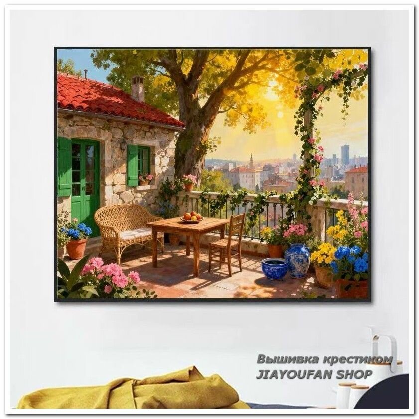 Набор для вышивания крестом, 14 Канiteй (14CT), канва 50x60 см, готовая вышивка 40x50 см