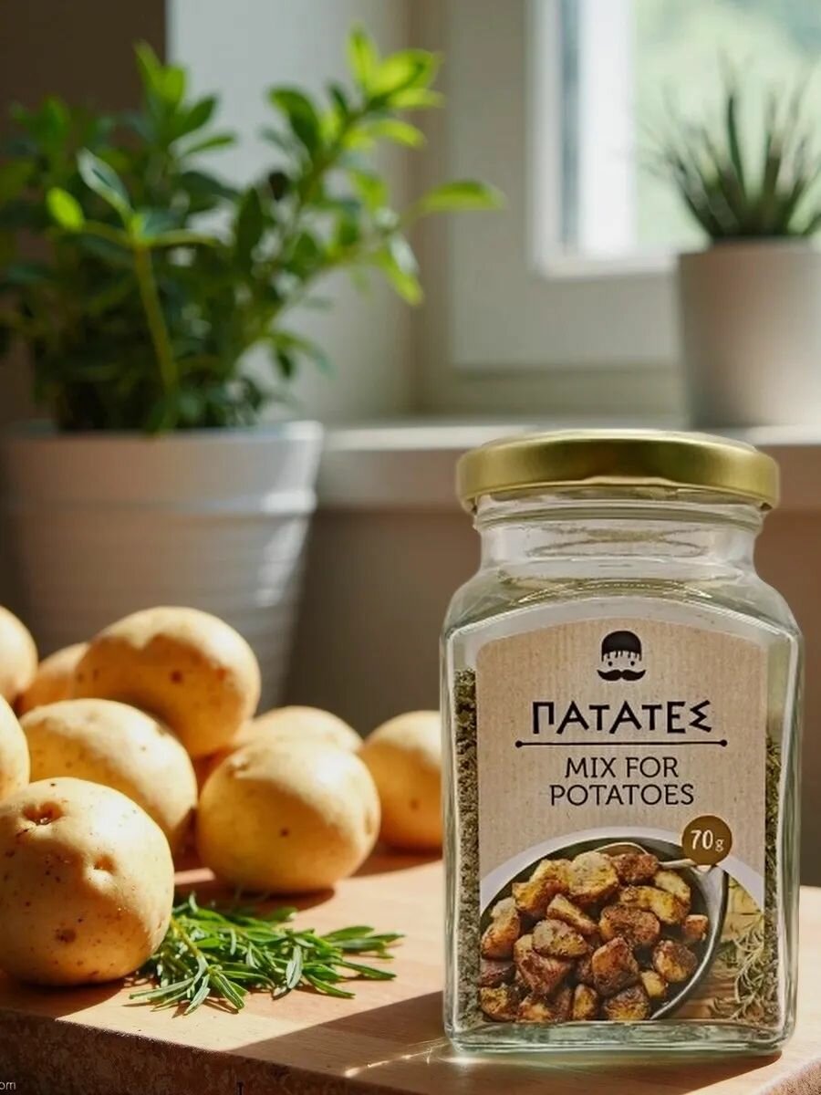 Приправа для картофеля, ст. банка, 70г. INATOS