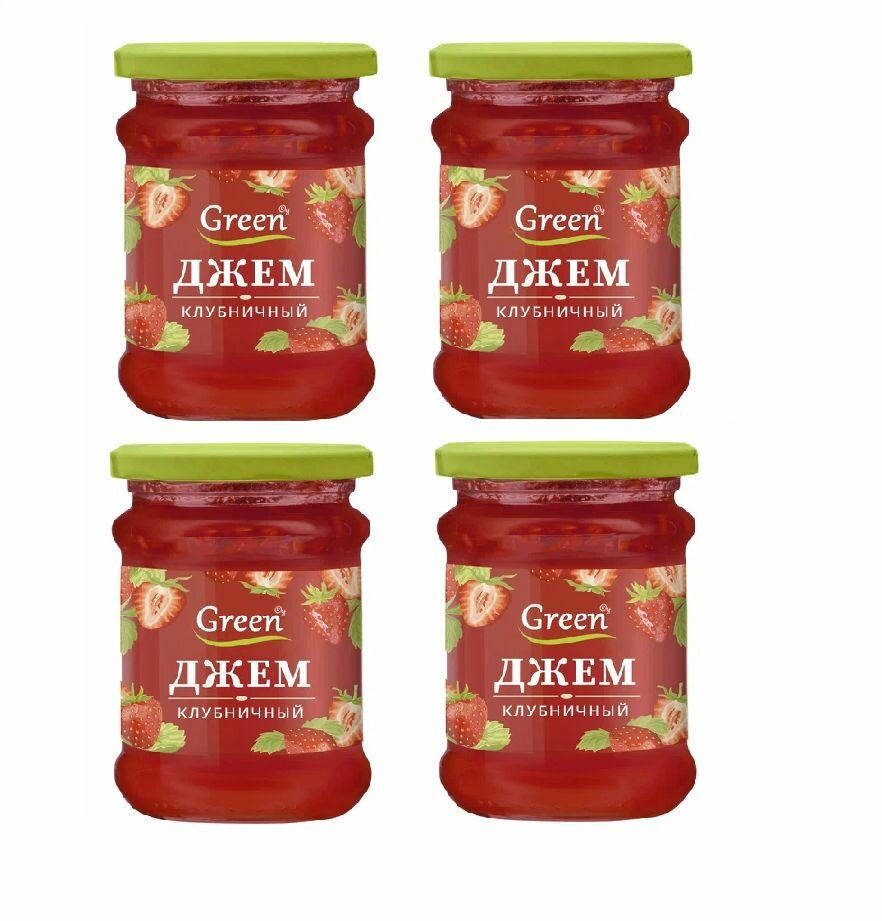 Green Ray Джем Клубничный 310г (набор из 4 шт)