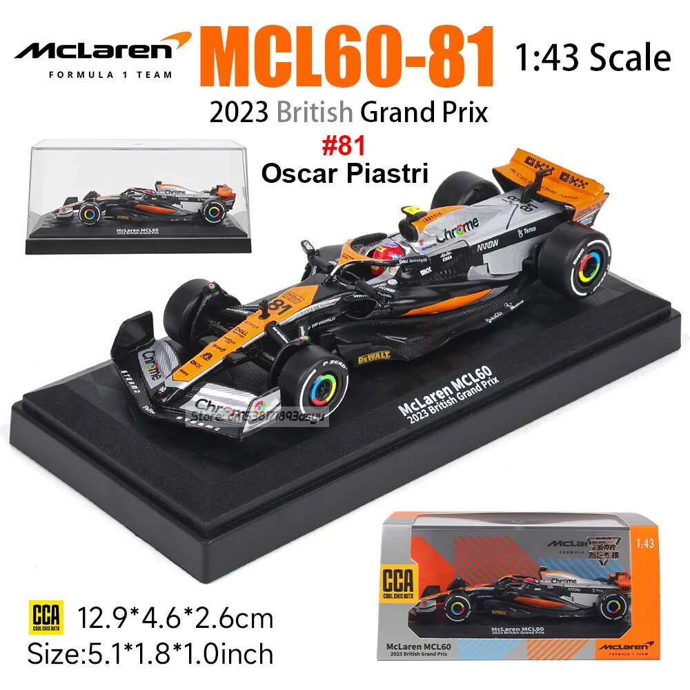 CCA MSZ 1:43 McLaren F1 2023 MCL60 4# Lando Norris 81# металлическая модель 1-43 MCL60-81ZS