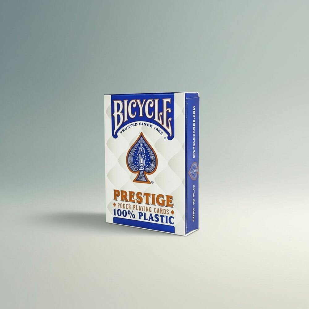 Карты "Bicycle Prestige Rider 100% Plastic Jumbo blue"