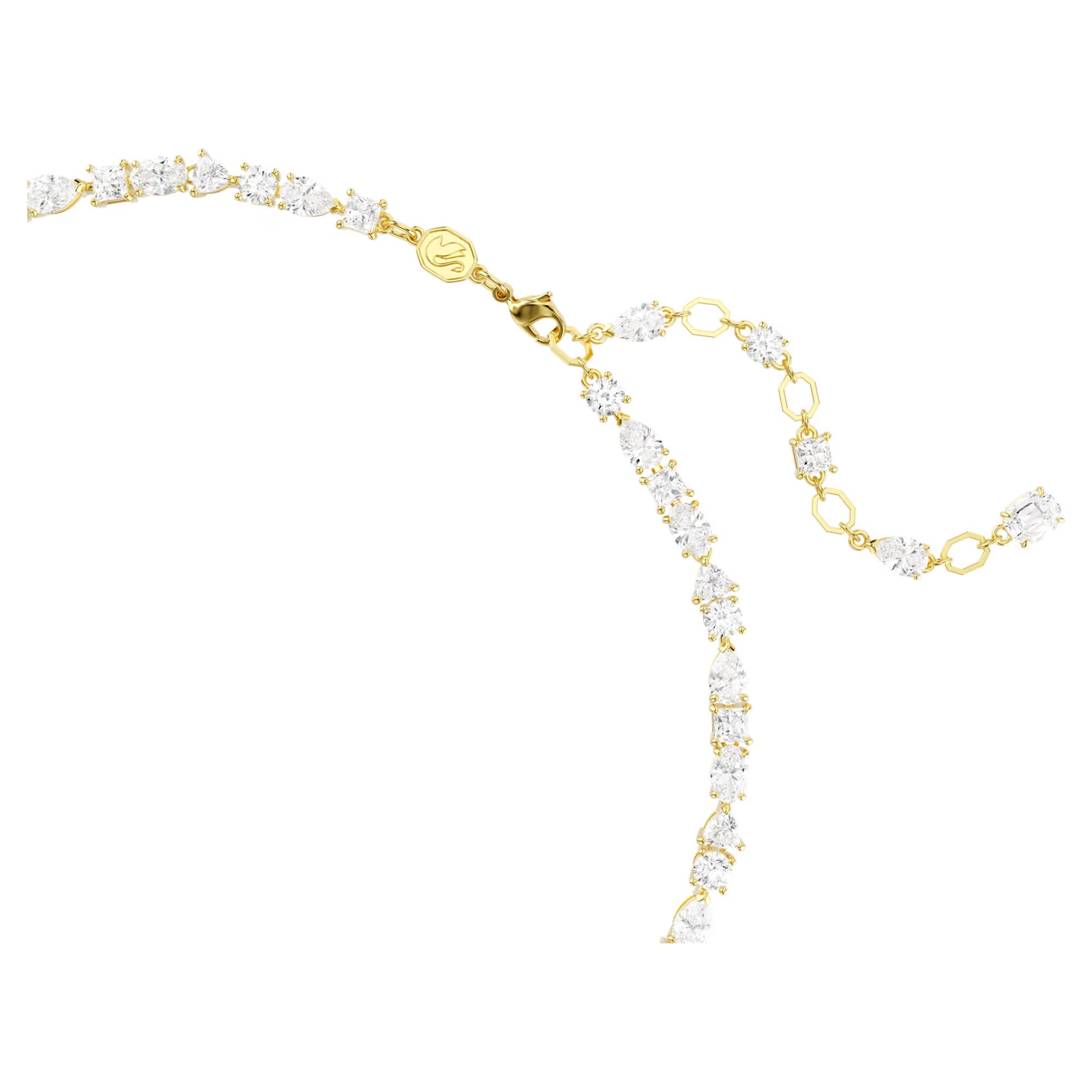 Колье SWAROVSKI, кристаллы Swarovski, длина 45 см, желтый, белый — фото 1