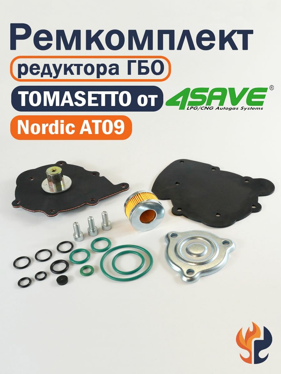 Ремкомплект редуктора ГБО TOMASETTO Nordic AT09 от 4SAVE