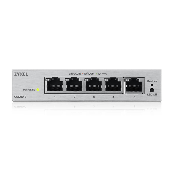 Коммутатор GS1200-5V3-EU0101F (L2) 5x1Гбит/с управляемый