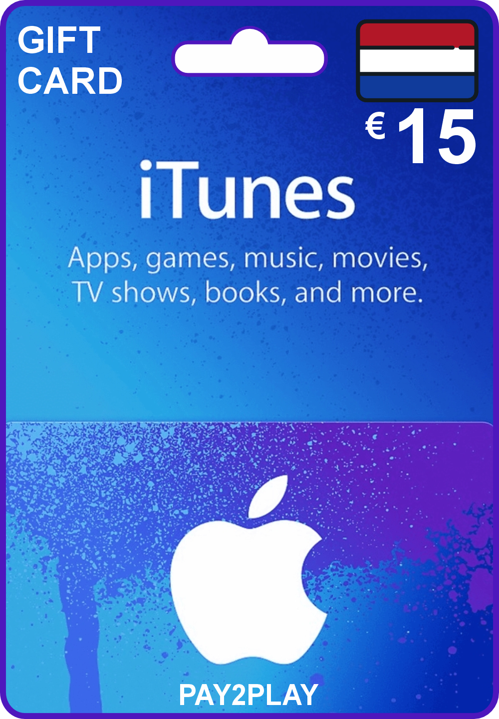 Подарочная карта Apple App Store&iTunes 15 Евро / Нидерланды / (Apple ID) / Пополнение Счета