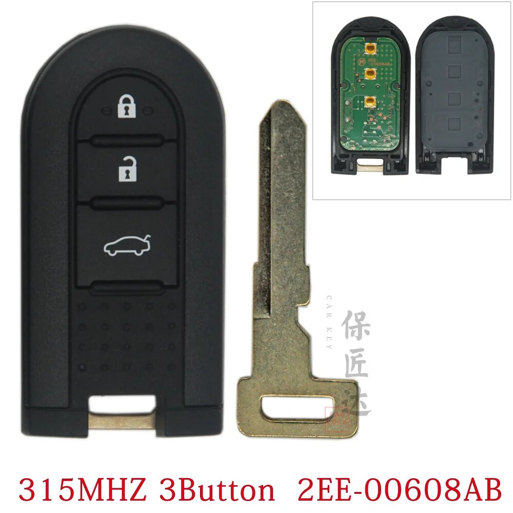 Ключ авто 3 кнопки 315MHz 2EE-00608AB Toyota Tank Daihatsu