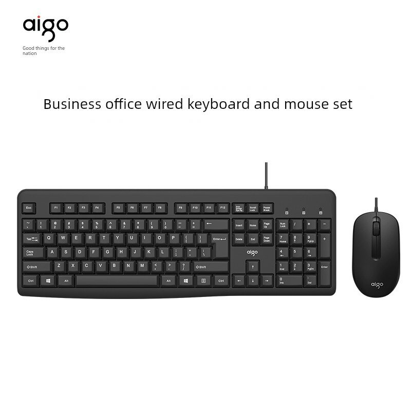 Комбо клавиатура и мышь WQ1808 PRO, проводная, для офиса и игр, универсальная под ноутбук и ПК
