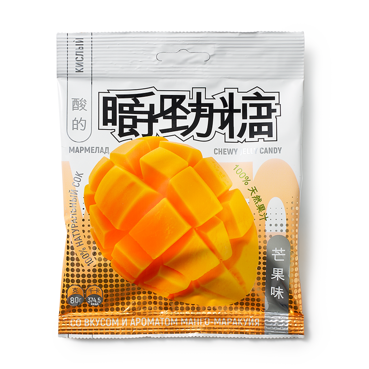 Мармелад Asia Line "Ремешок Salbro", манго-маракуйя, жевательный, с натуральным соком