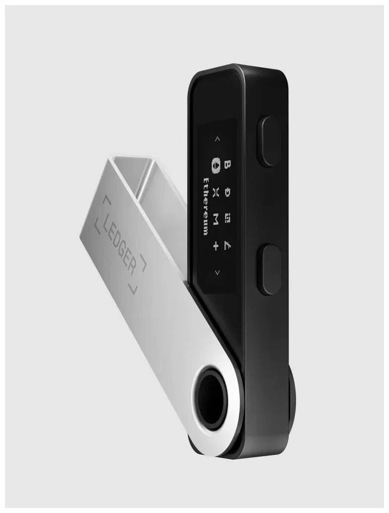Аппаратный криптокошелек Ledger Nano S Black -холодный кошелек для криптовалют черный