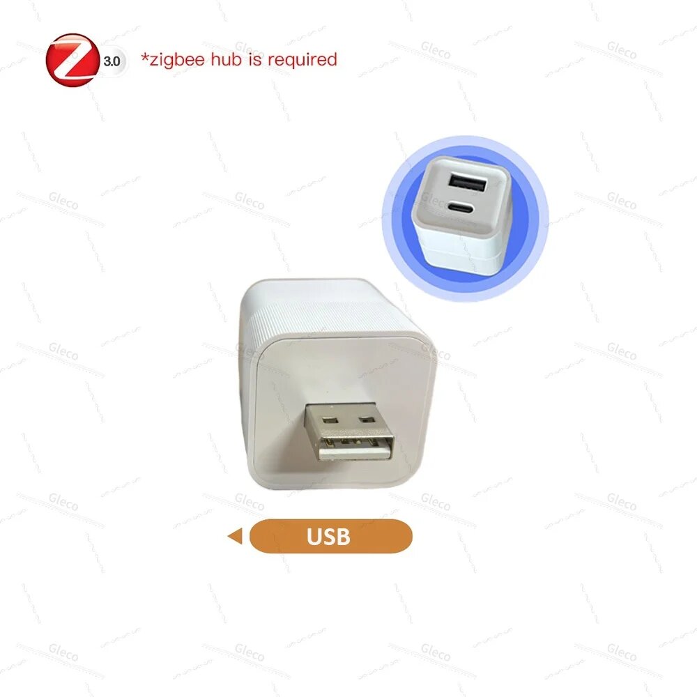 Coolo Zigbee умный адаптер с USB Type-C и USB-A STYLE1 (usb)