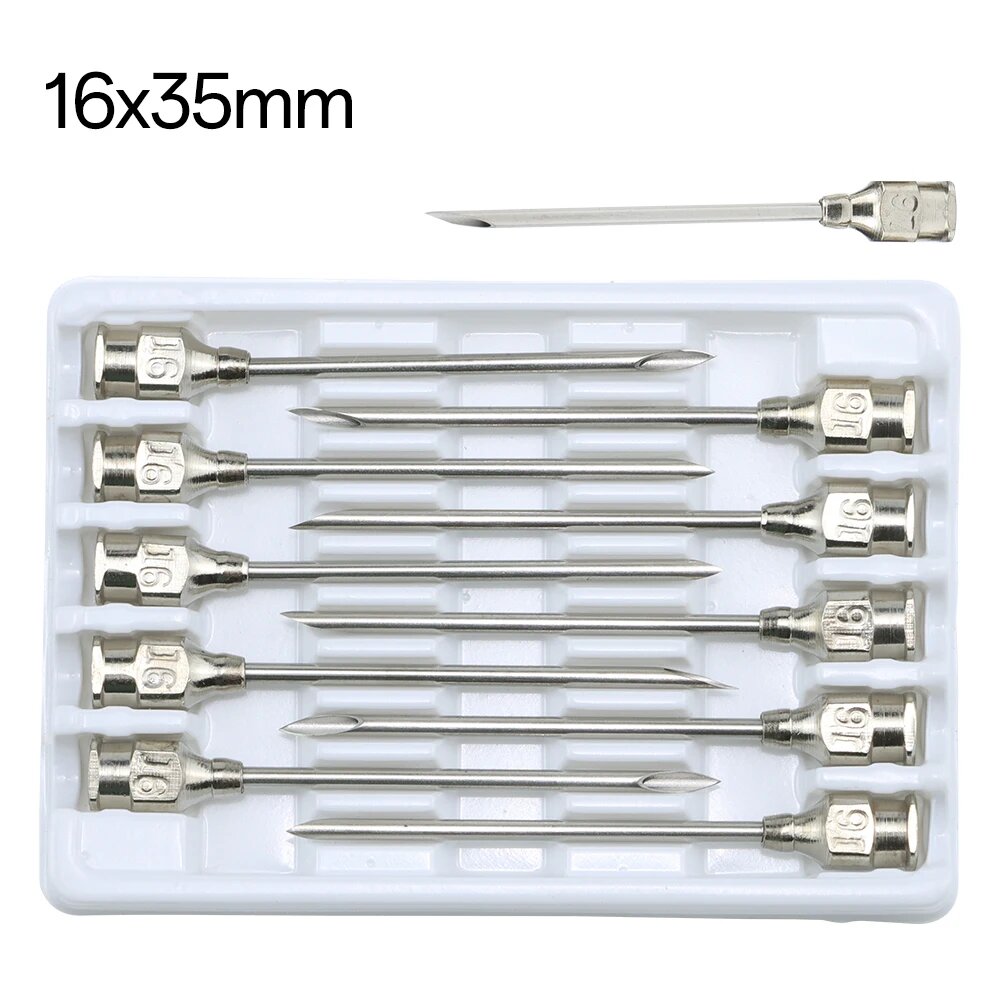 Ветеринарные иглы из нержавеющей стали, 10 шт, 16x35 мм