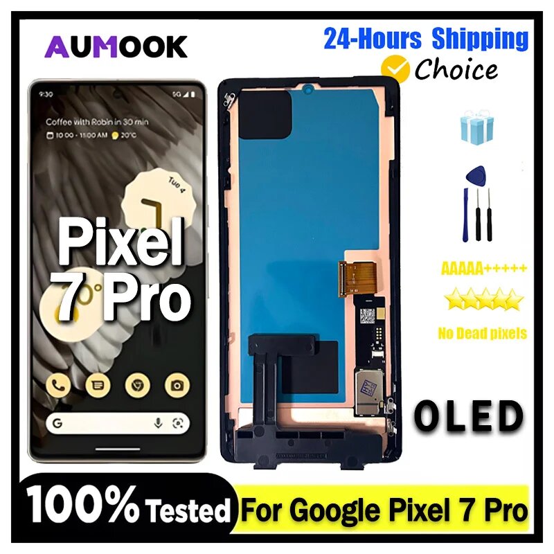 Новый OLED-дисплей для Google Pixel 7 Pro, ЖК-дисплей, сенсорная панель, дигитайзер для Google Pixel 7Pro GP4BC, замена ЖК-дисплея