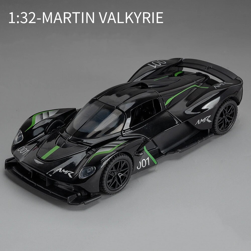 Aston Martin Valkyrie AMR Pro, черный, 1:32