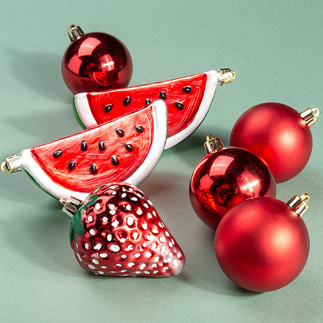 Набор елочных игрушек Bauble - Watermelon 6 см, 7 шт, Edelman (Эдельман), 1170822