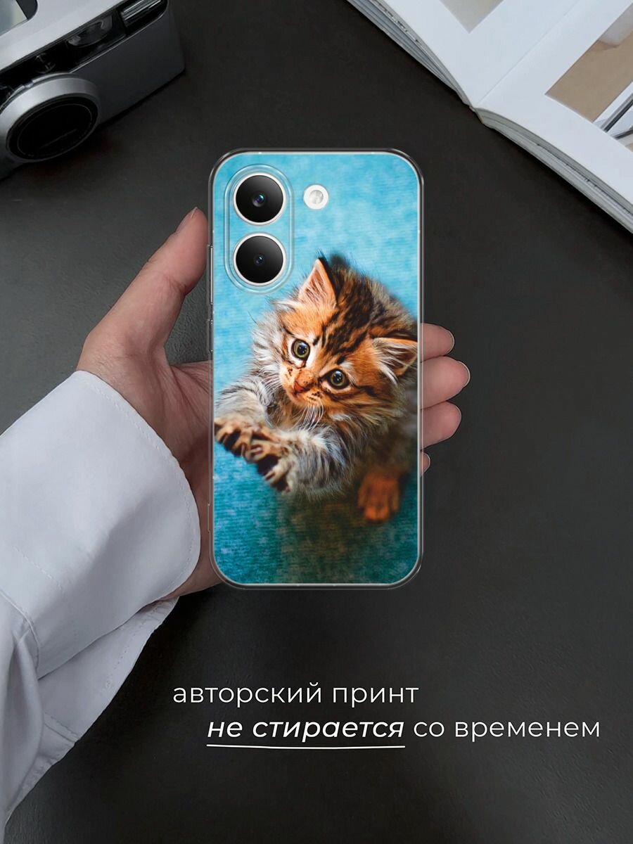 Чехол на Poco X8 Pro / Поко X8 Про с принтом Котенок просит есть — фото 1