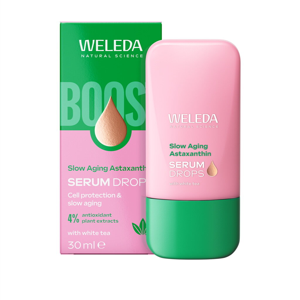 Сыворотка-бустер для лица Slow Aging Astaxanthin Serum Booster Drops, 30 мл, Weleda (Веледа)
