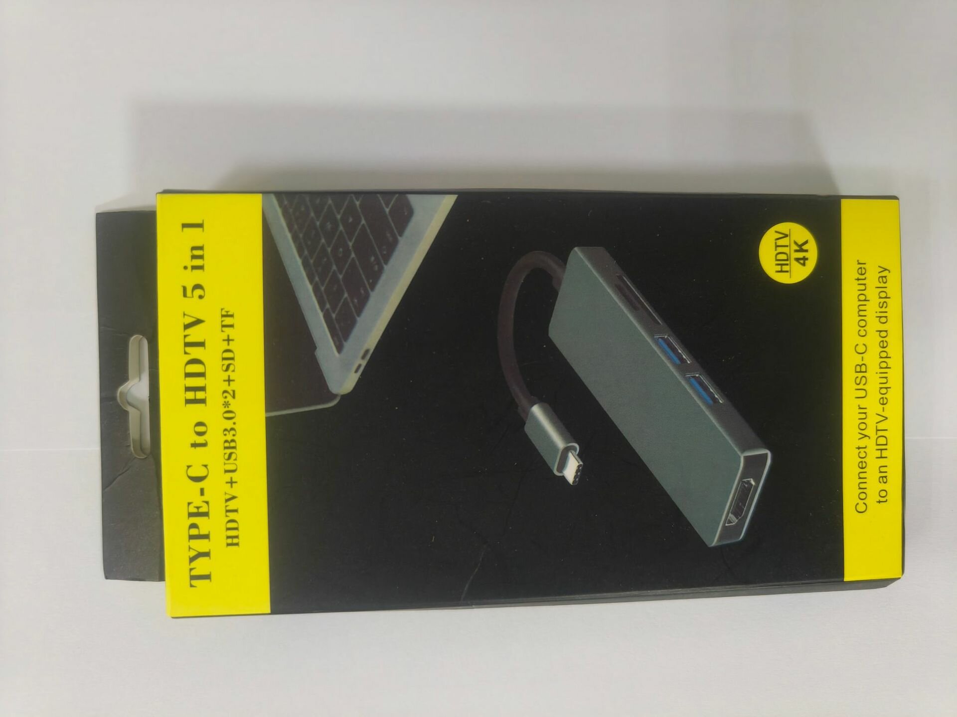 USB Хаб 6 в 1 с HDMI для ноутбука, Концентратор Type-C на HDMI и USB 3.0, Переходник для ПК и планшета, Кабель 15 см