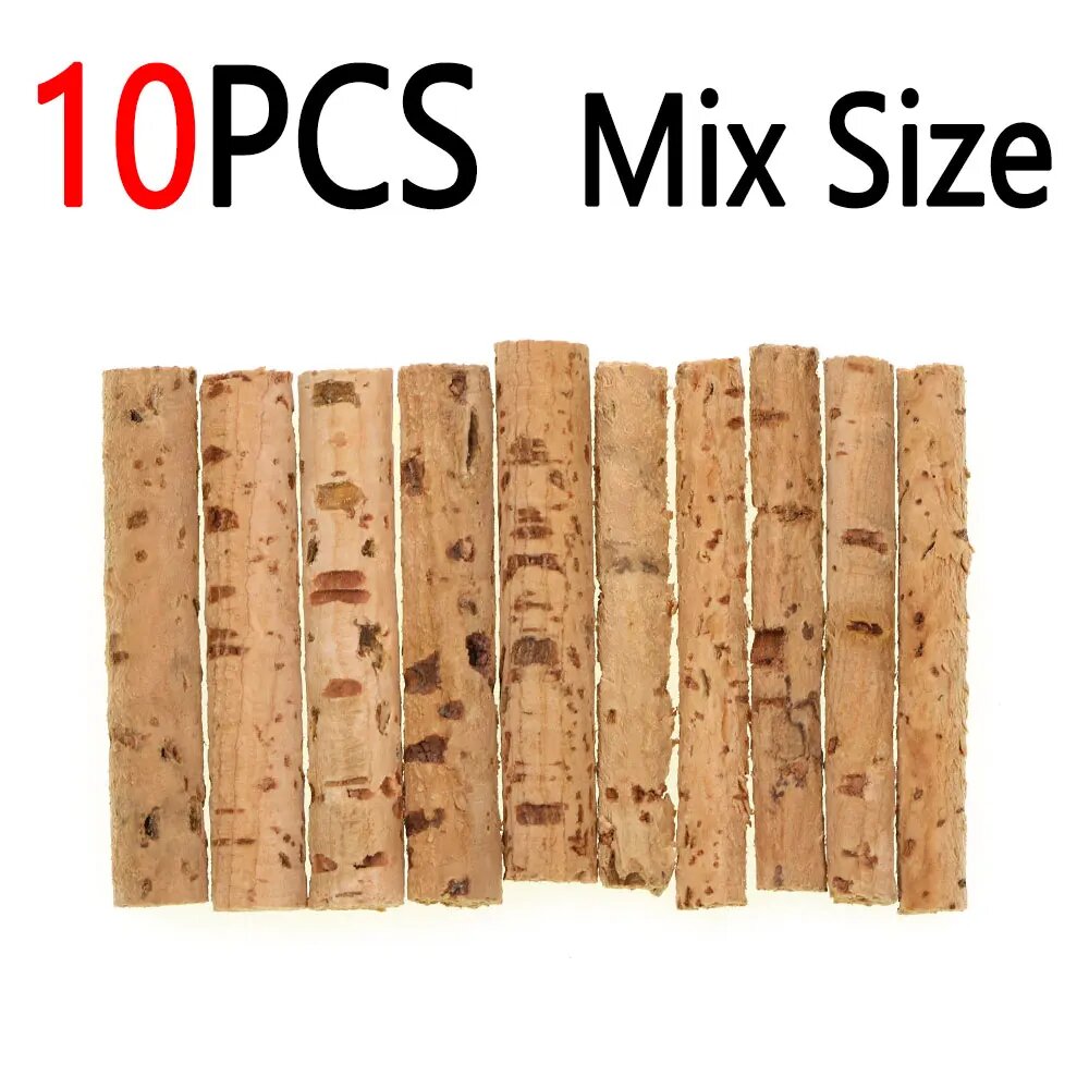10шт Пробковые палочки для карповой ловли, Mix Size