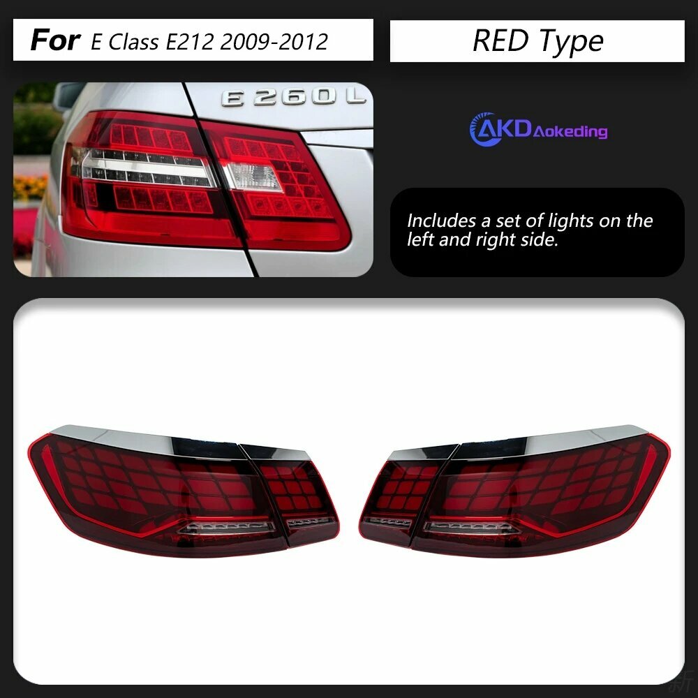 Фаркопы AKD для Mercedes-Benz W212 2009-2016 года выпуска, класс E (E200, E260, E300), светодиодные фары задние с дневным ходовым светом, сигналом поворота, тормозными и задними ходовыми огнями, автомобильные аксессуары