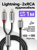 Кабель Lightning - RCA, 1 метр