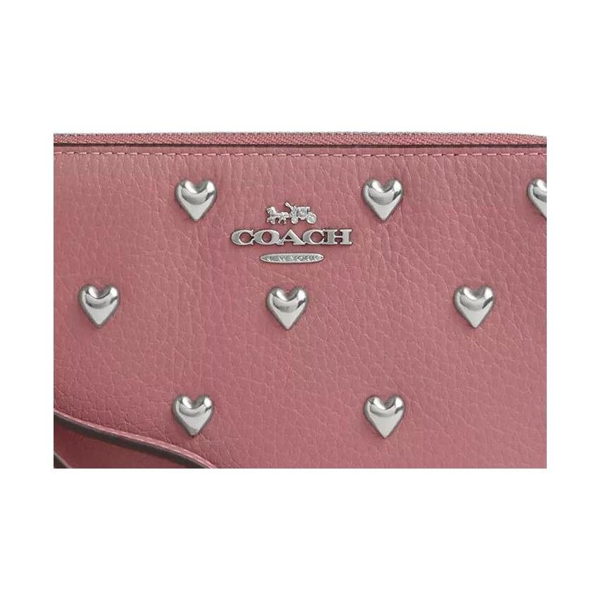 Сумка Coach, фактура стеганая, pink — фото 1
