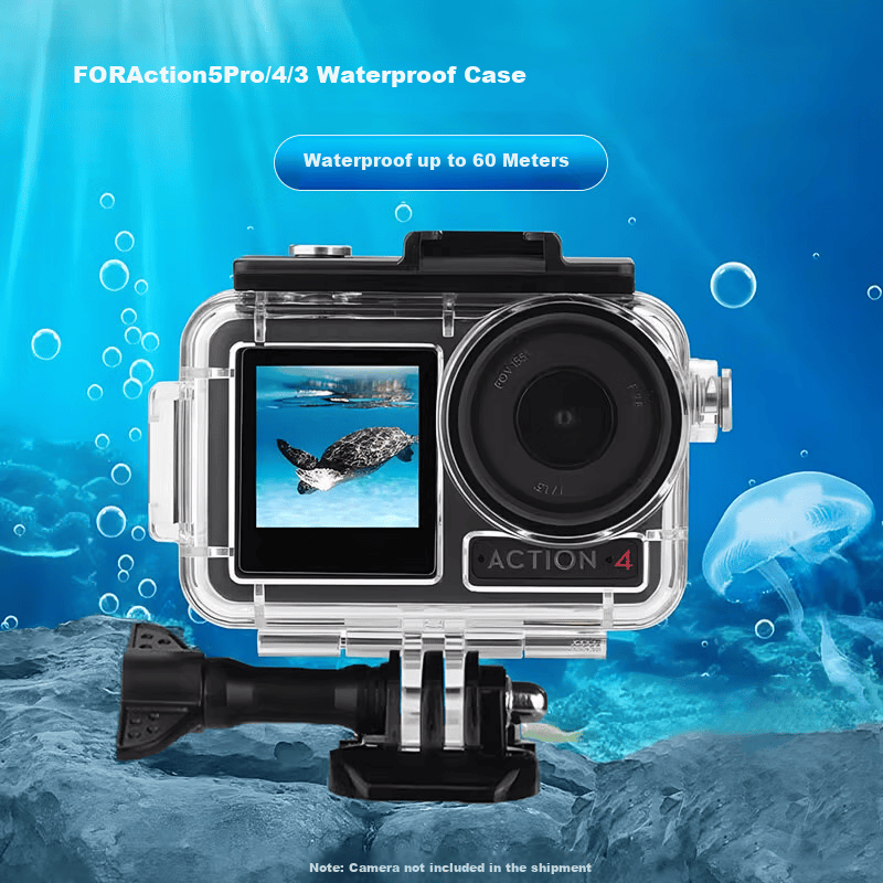 Смортс водонепроницаемый чехол для DJI Action 5 Pro 60 м глубоководный антизапотевший чехол для камеры