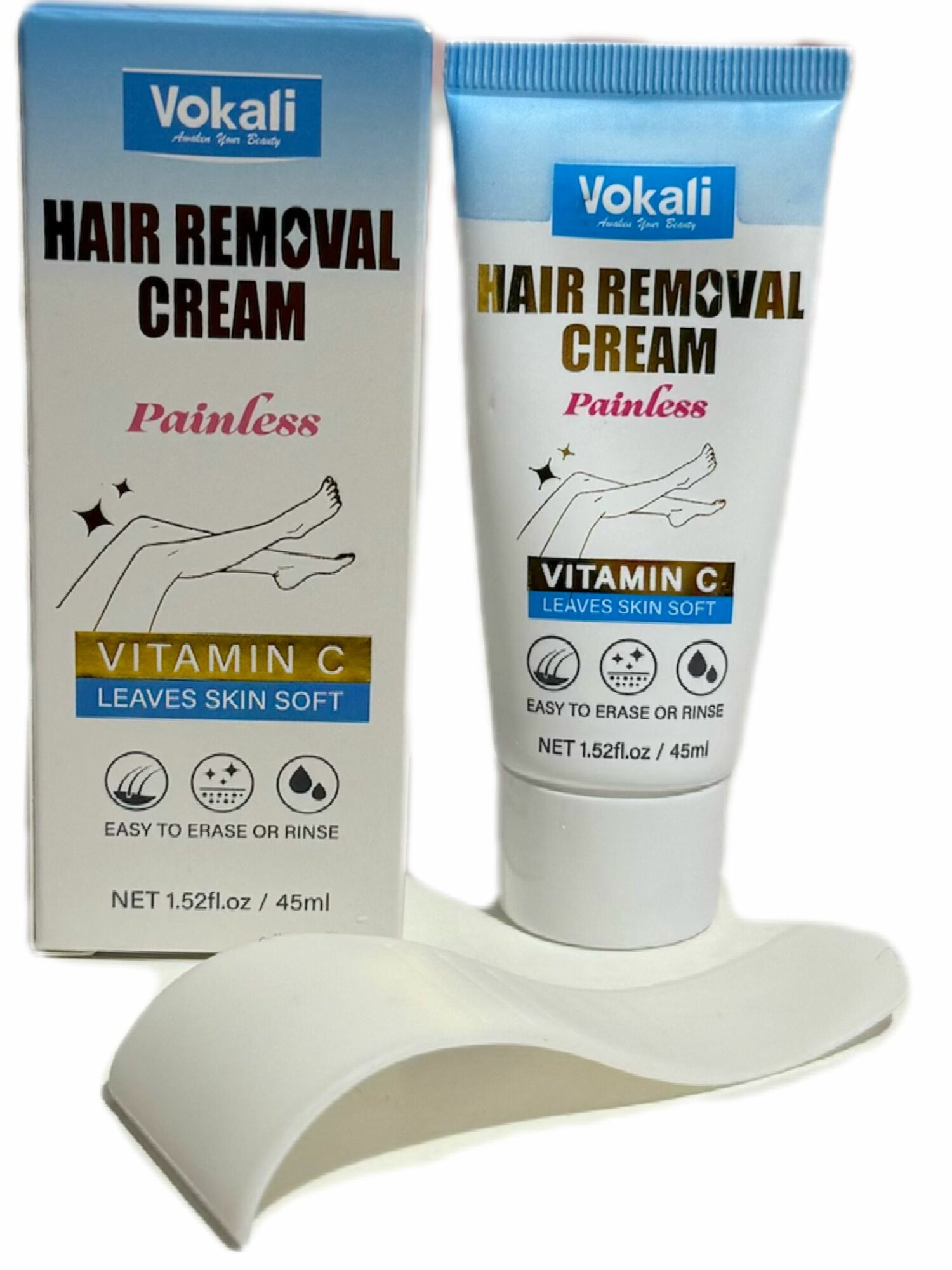 Крем для удаления волос HAIR REMOVALl CREAM VOKALI, 45мл.