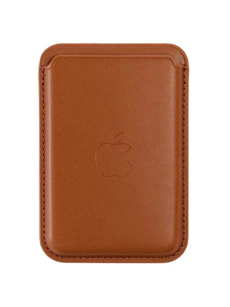 Чехол-бумажник коричневый MagSafe Leather Wallet, кожаный, для карт и iPhone