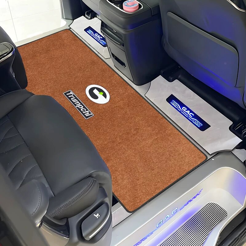 Коврики для второго ряда салона GAC Trumpchi M8, оранжевый цвет, 123x45 см