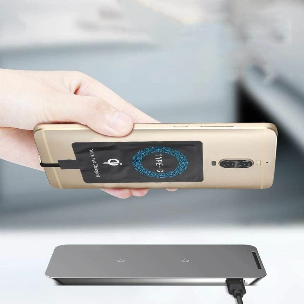 Портативный липкий USB Type-C Qi беспроводной приемник зарядки для iPhone Android qi адаптер usb c беспроводной приемник липкий модуль