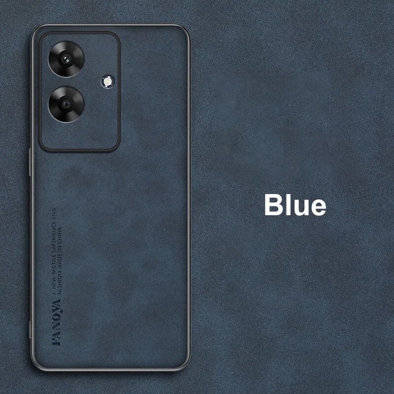 Чехол для Realme Note 60, темно-синий, искусственная кожа
