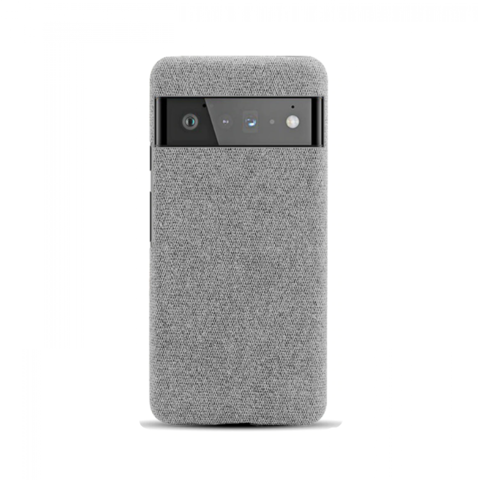 Чехол панель-бампер MyPads для Google Pixel 6 из пластика с текстурированной тканью, серый
