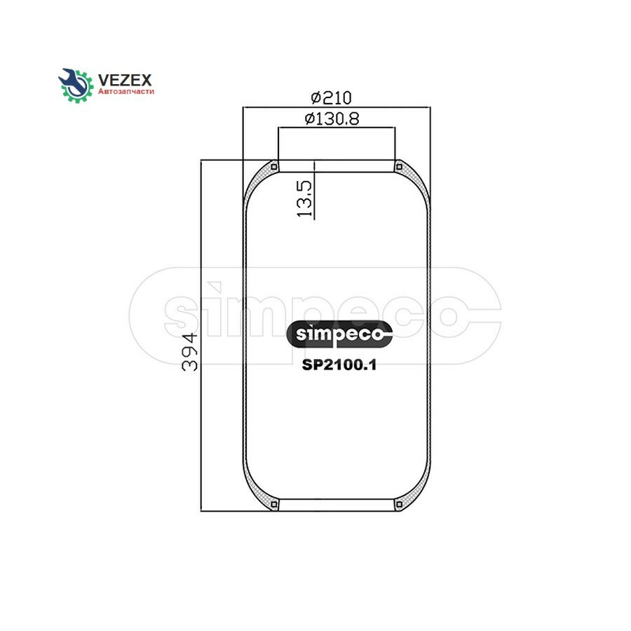 SIMPECO SP2100.1011 Подушка пневматическая