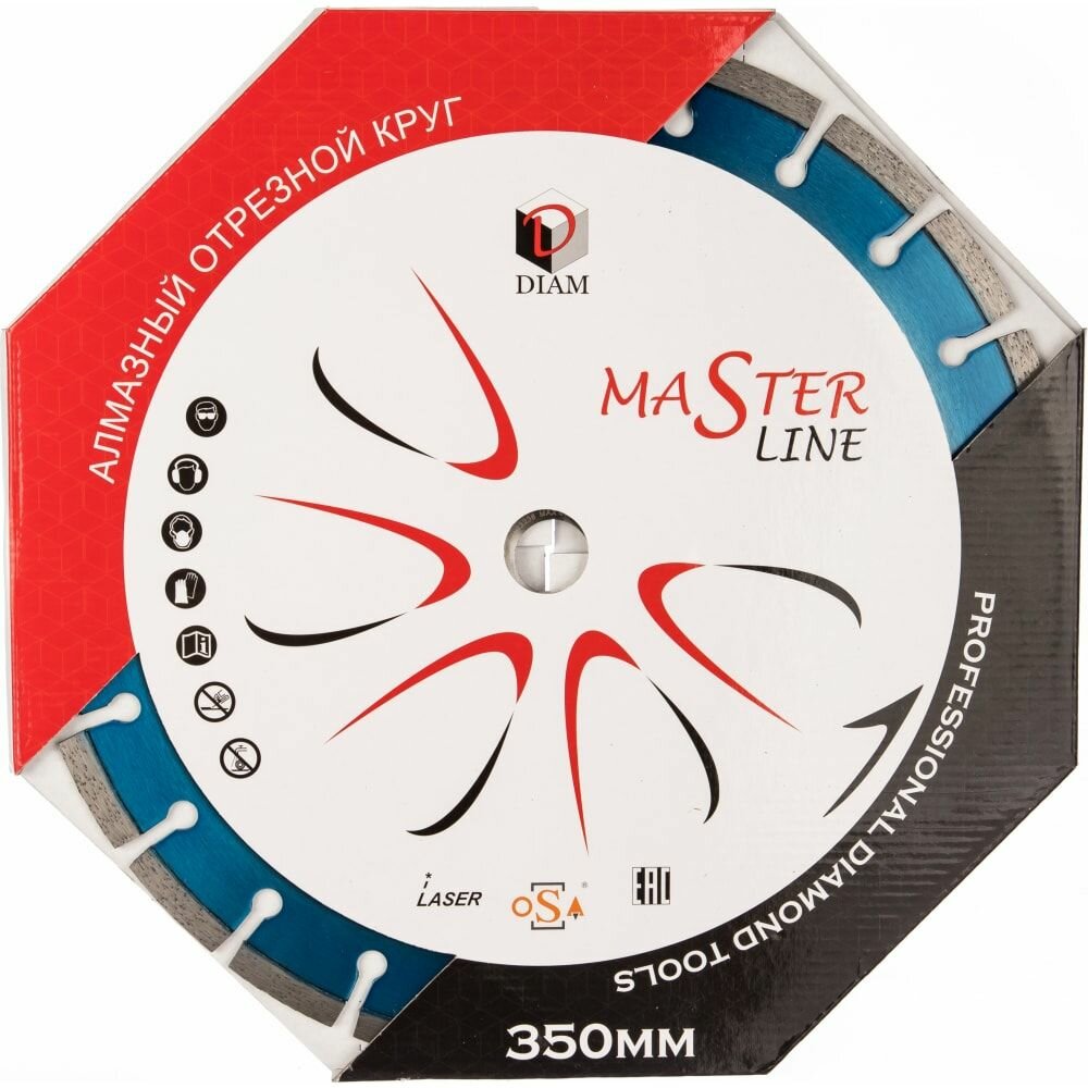 Круг алмазный сегментный 1A1RSS Master Line (350х25.4 мм) по железобетону Diam 000503