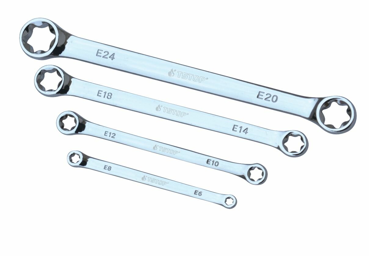 09082 TStop Набор ключей E-TORX 4 пр.