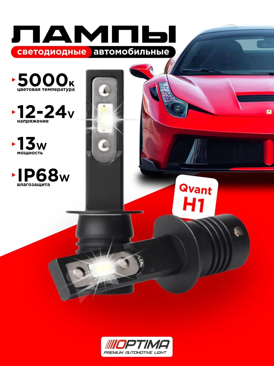Светодиодные лампы H1 Optima LED QVANT