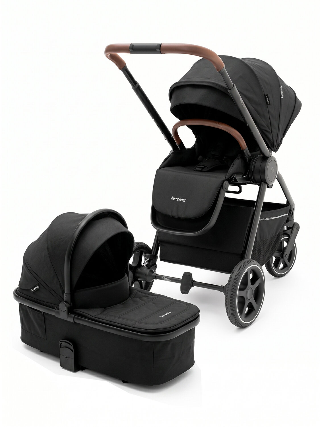 Коляска 2 в 1 Bumprider Apollo, черный (black), с рождения до 22 кг, всесезонная, черный