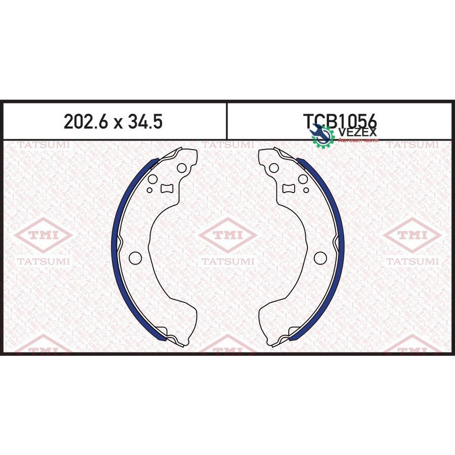 TATSUMI TCB1056 Колодки тормозные барабанные