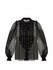 Блуза DOLCE & GABBANA Ruffled sheer blouse, размер 38, black / black