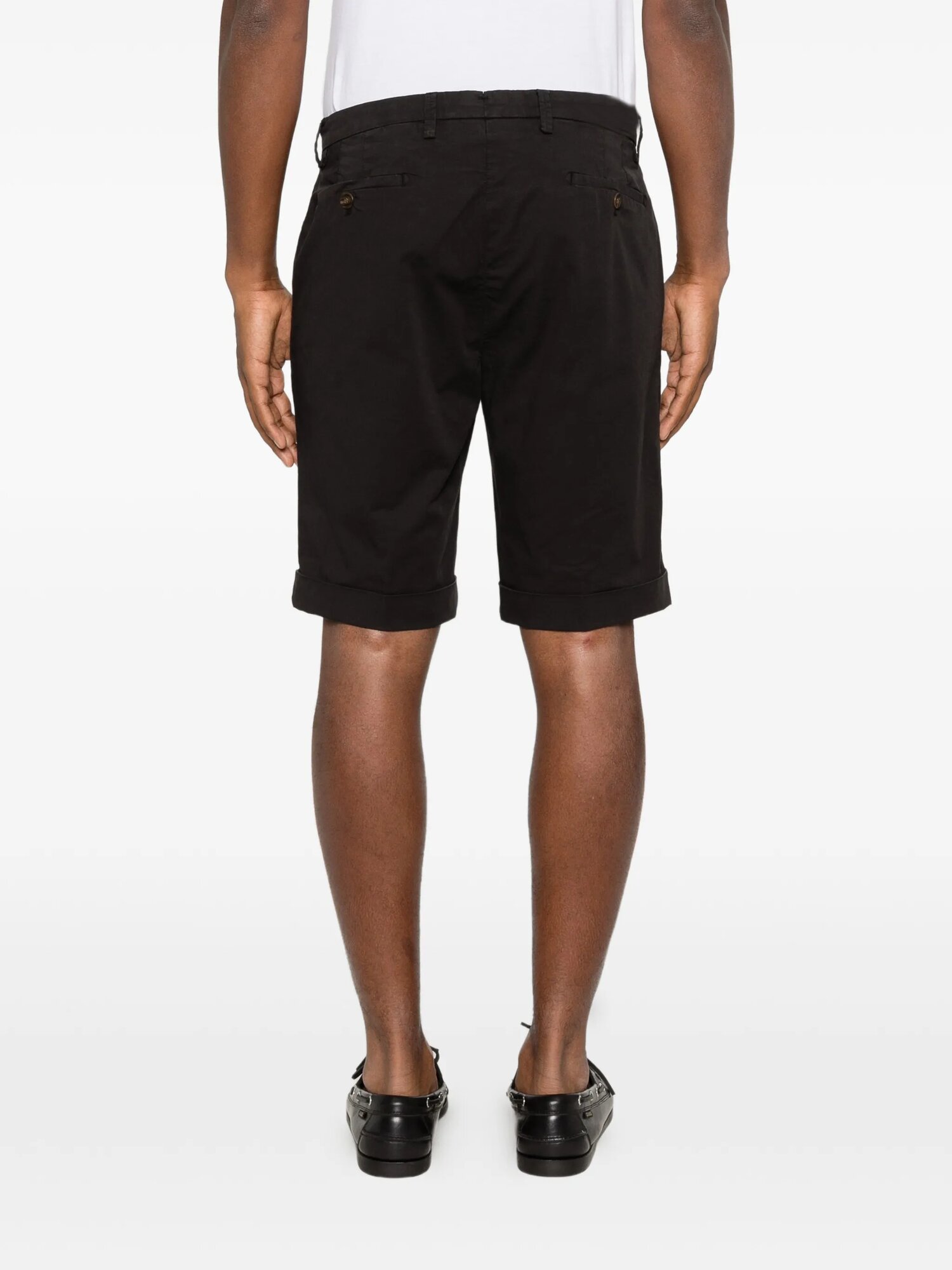 Шорты BRIGLIA 1949 Turn-up cuff shorts, размер 58, black/black — фото 1