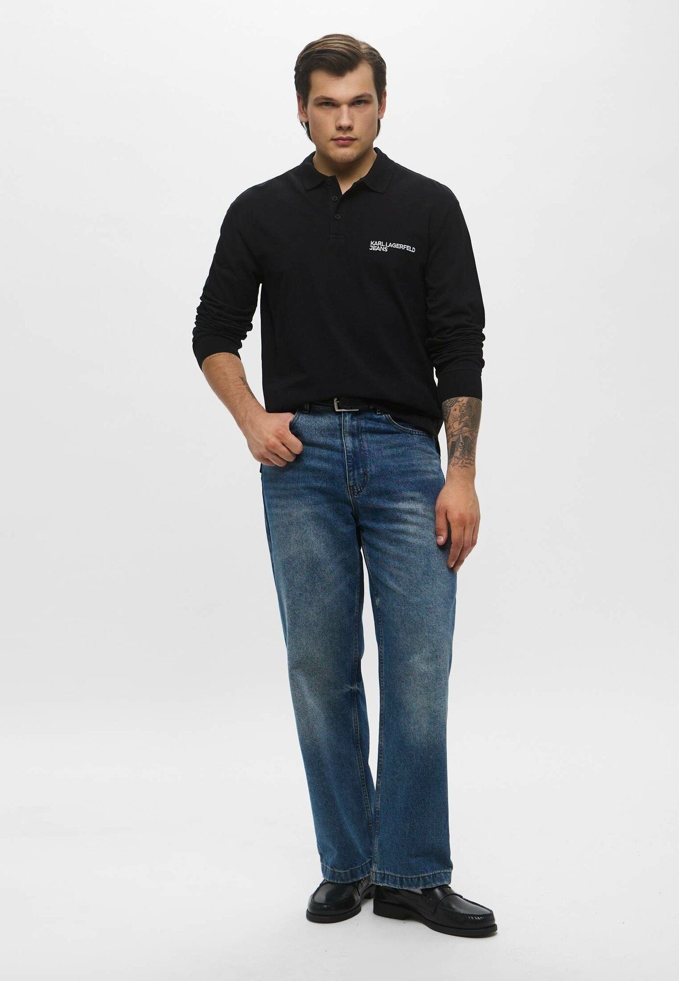 Рубашка KARL LAGERFELD JEANS, размер M, черный — фото 1