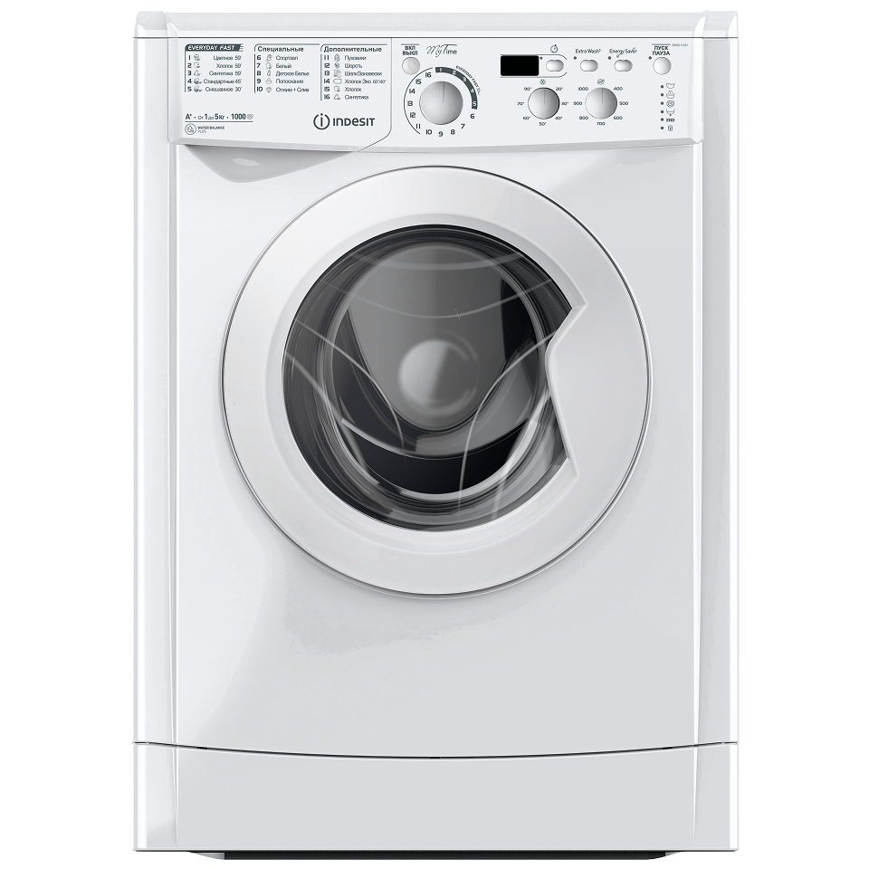Стиральная машина Indesit EWSD 51031BY, вертикальная загрузка, белая