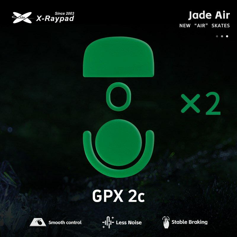 Ножки для мыши (глайды) X-raypad Jade Air для Logitech G PRO X Superlight 2c, комплект из 2-х наборов